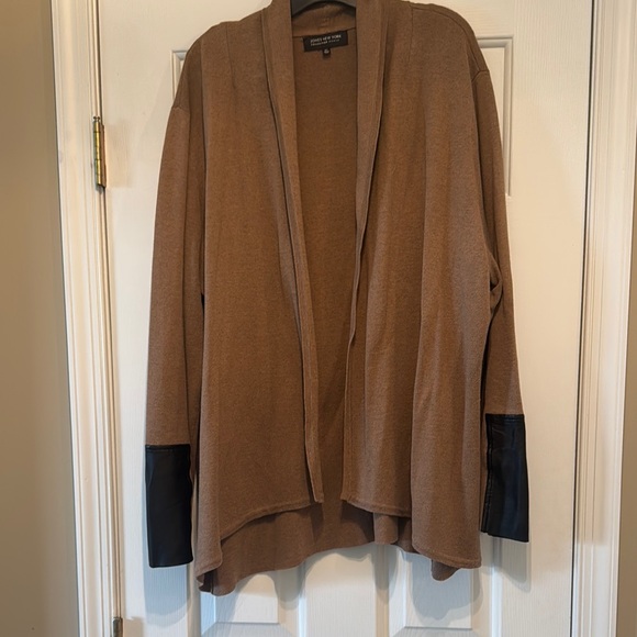 Jones New York | Sweaters | Jones New York Tan Cardigan With Black ...